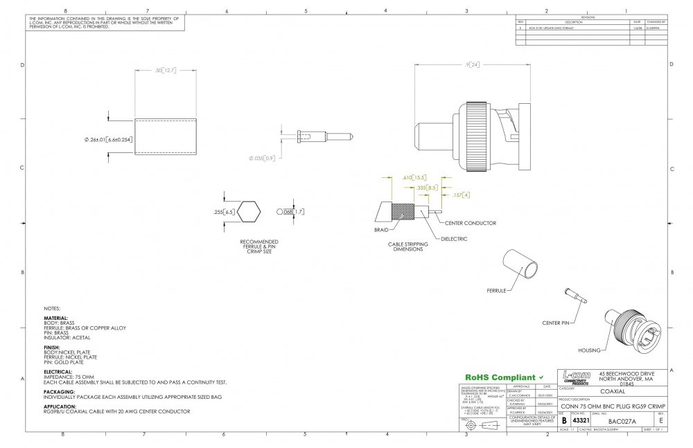 L-com BAC027A technical document preview
