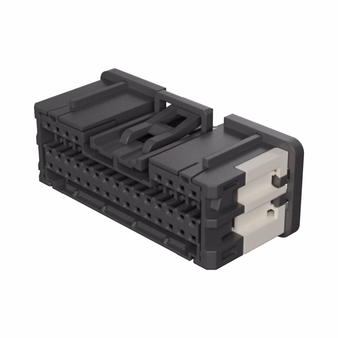 Mini50 Unsealed Receptacle, UL 94 HB, 3 Rows, without CPA, 38 Circuits, Polarization Option C, Dark Gray for sale