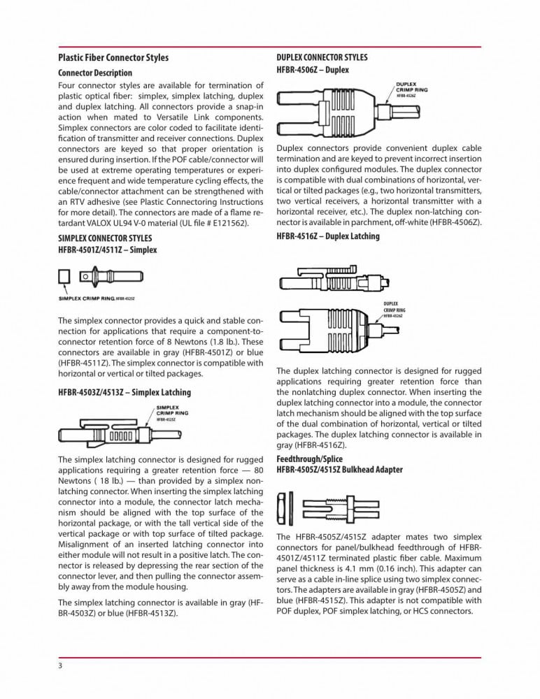 HFBR-4593Z technical document page 3