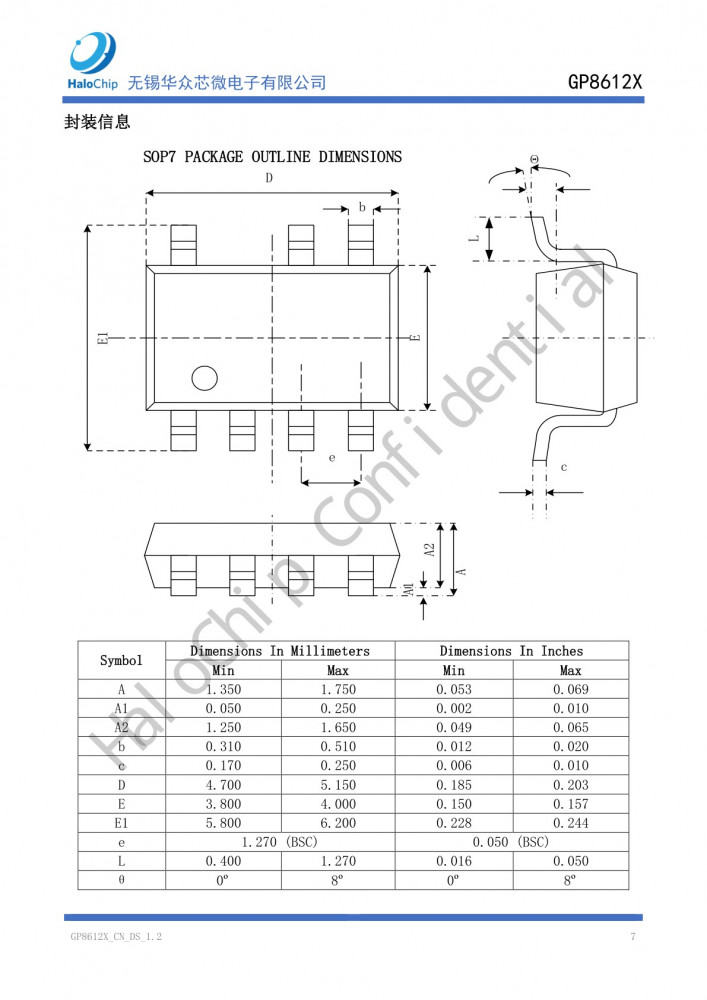 GP8612E datasheet page 7
