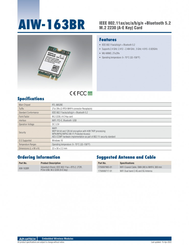 AIW-163BR technical document preview