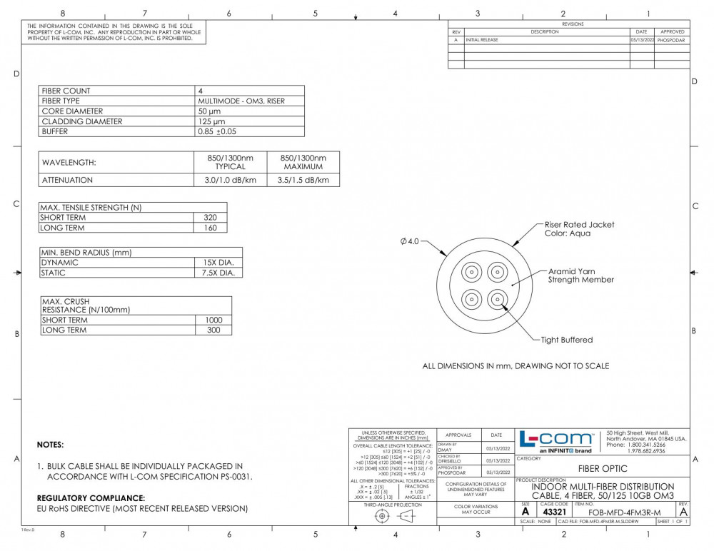 FOB-MFD-4FM3R-M L-com technical drawing