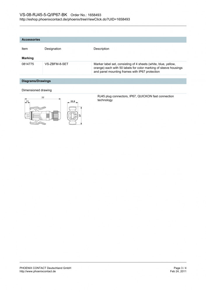 Phoenix Contact 1658493 product catalog page 3