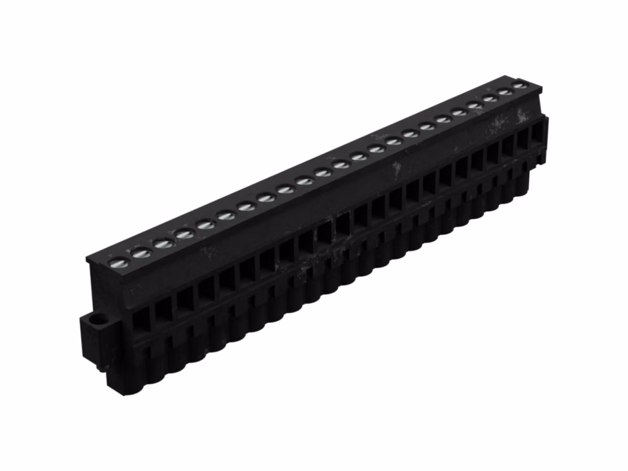 5.00mm Pitch Eurostyle Vertical Plug, with Retention Screws and Reverse Imprinting, Rear Wire Entry, Gold (Au) Plated, Black, 23 Circuits for sale