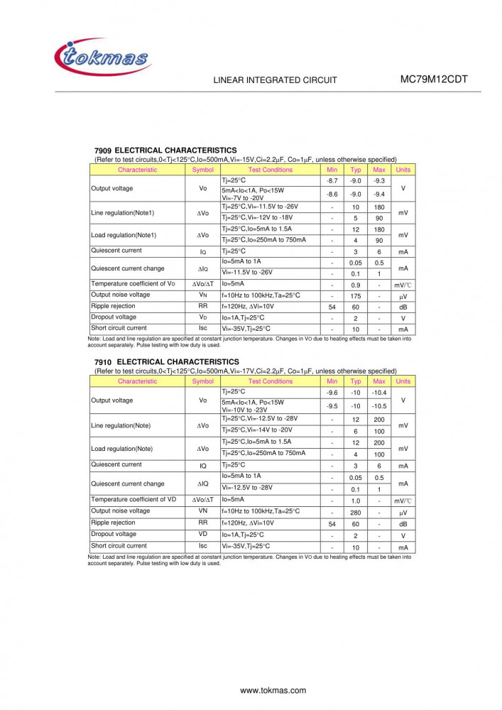 MC79M12CDT(TOKMAS) datasheet page 4