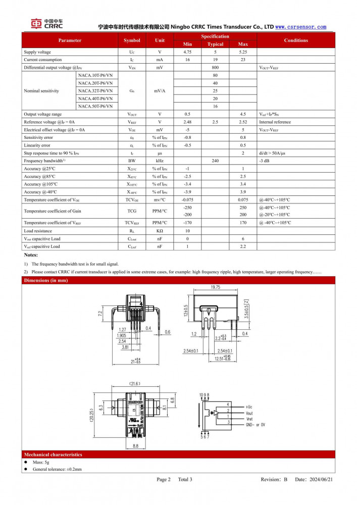 NACA.40T-P6/VN datasheet page 2