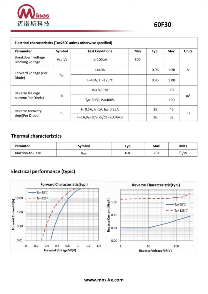 Minos 60F30 datasheet page 2