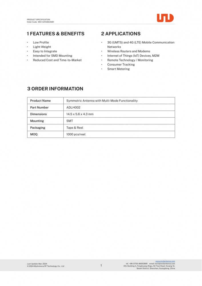 ADLH002 datasheet page 3