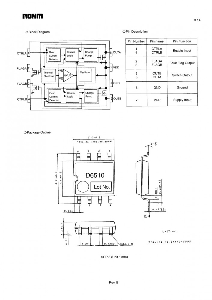 BD6510F-E2 datasheet page 3