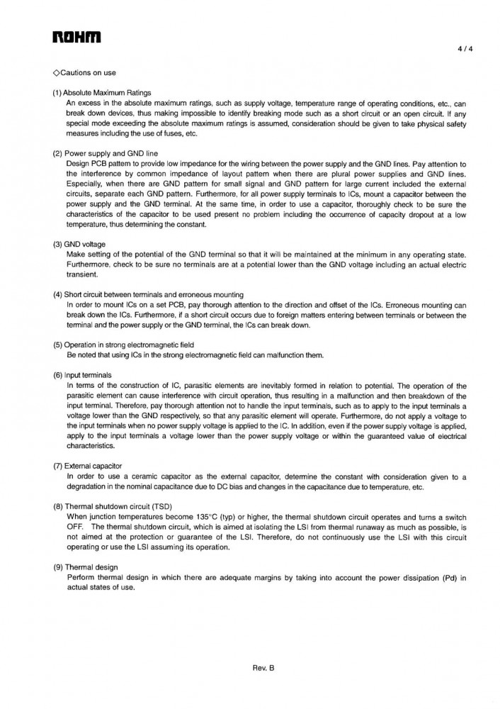 BD6510F-E2 datasheet page 4