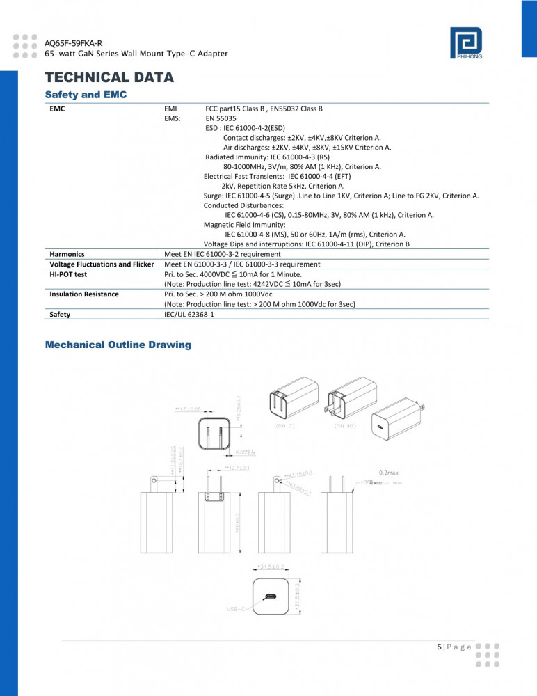 AQ65F-59FKA-R technical document page 5