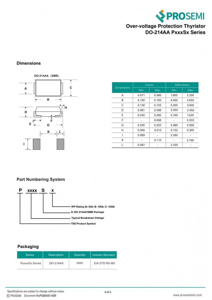 P0720SC datasheet page 4