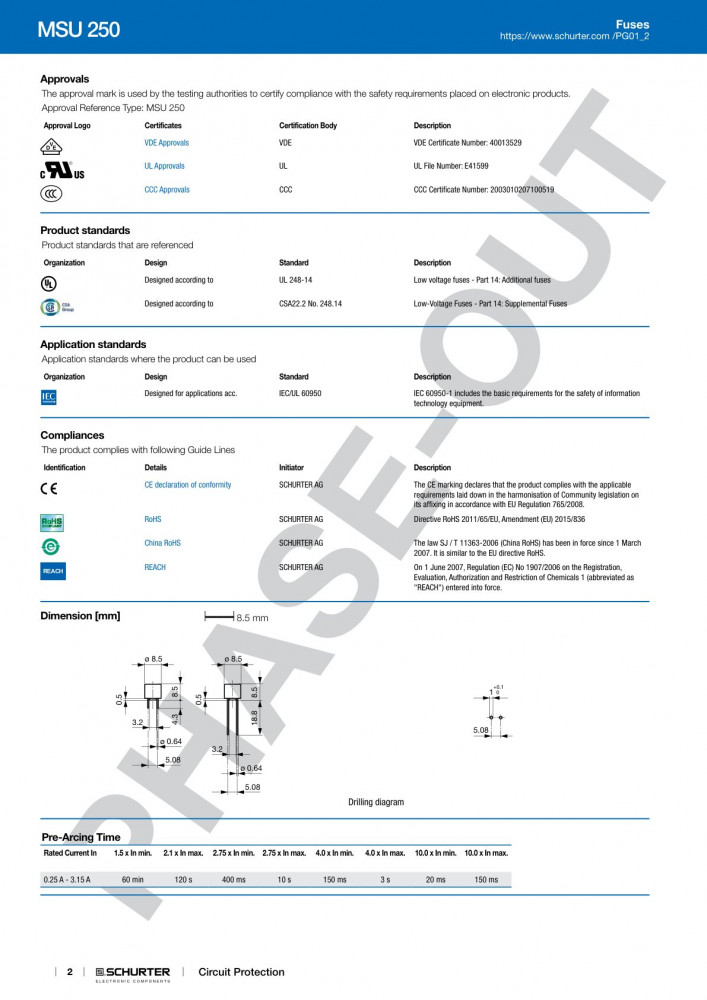 SCHURTER 2040.0620 technical document page 2