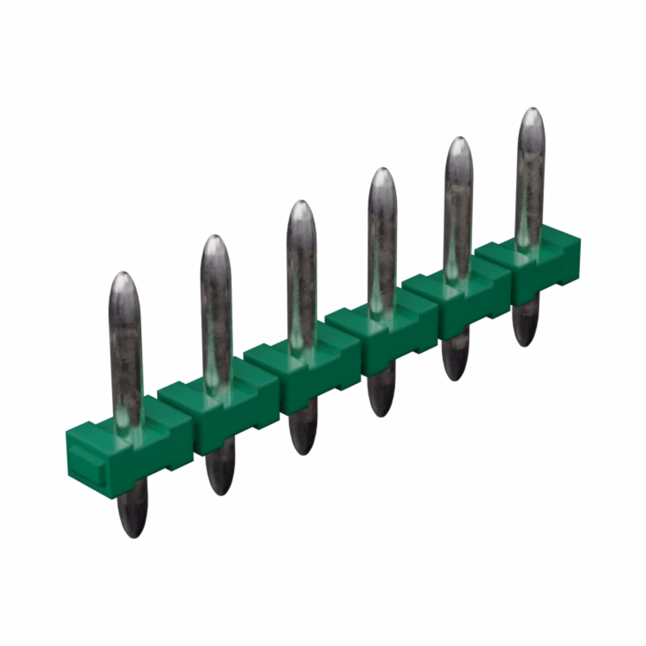 5.00mm Pitch Eurostyle Vertical PCB Pin Header, Breakable, 6 Circuits for sale
