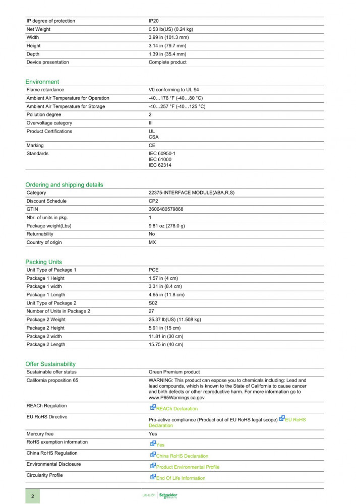 SSP3A250BD technical document page 2