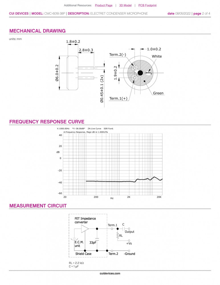 CMC-6018-38P datasheet page 2