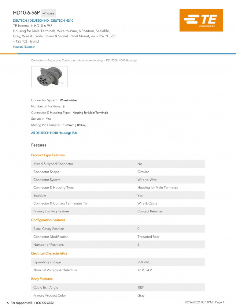 HD10-6-96P technical document page 1
