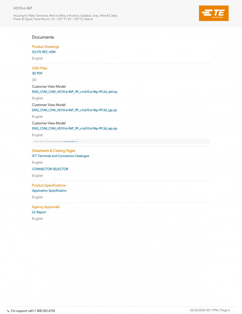 HD10-6-96P technical document page 6