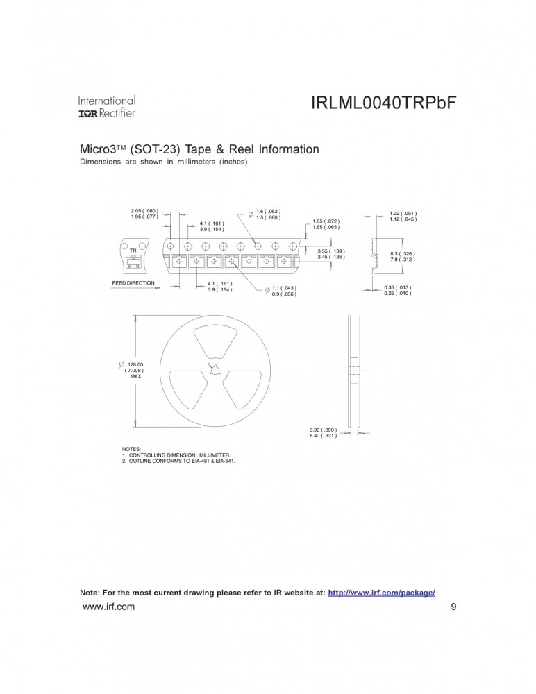 IRLML0040TRPBF datasheet page 9