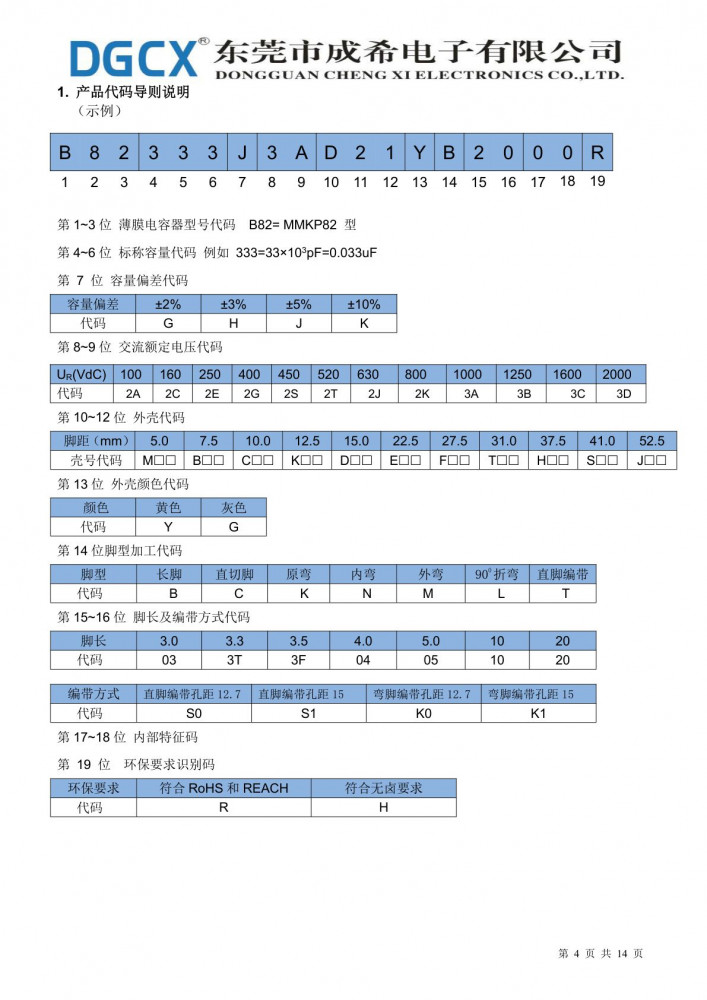 DGCX specification page 4