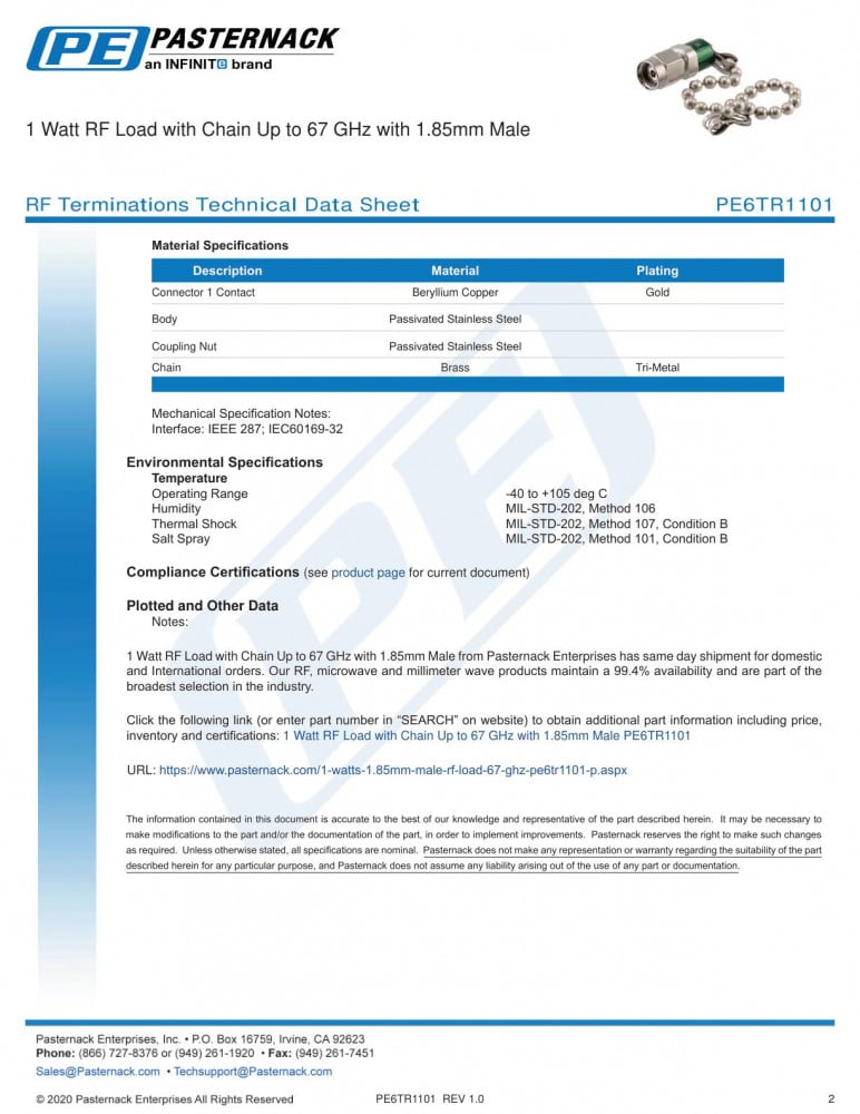 PE6TR1101 technical document page 2