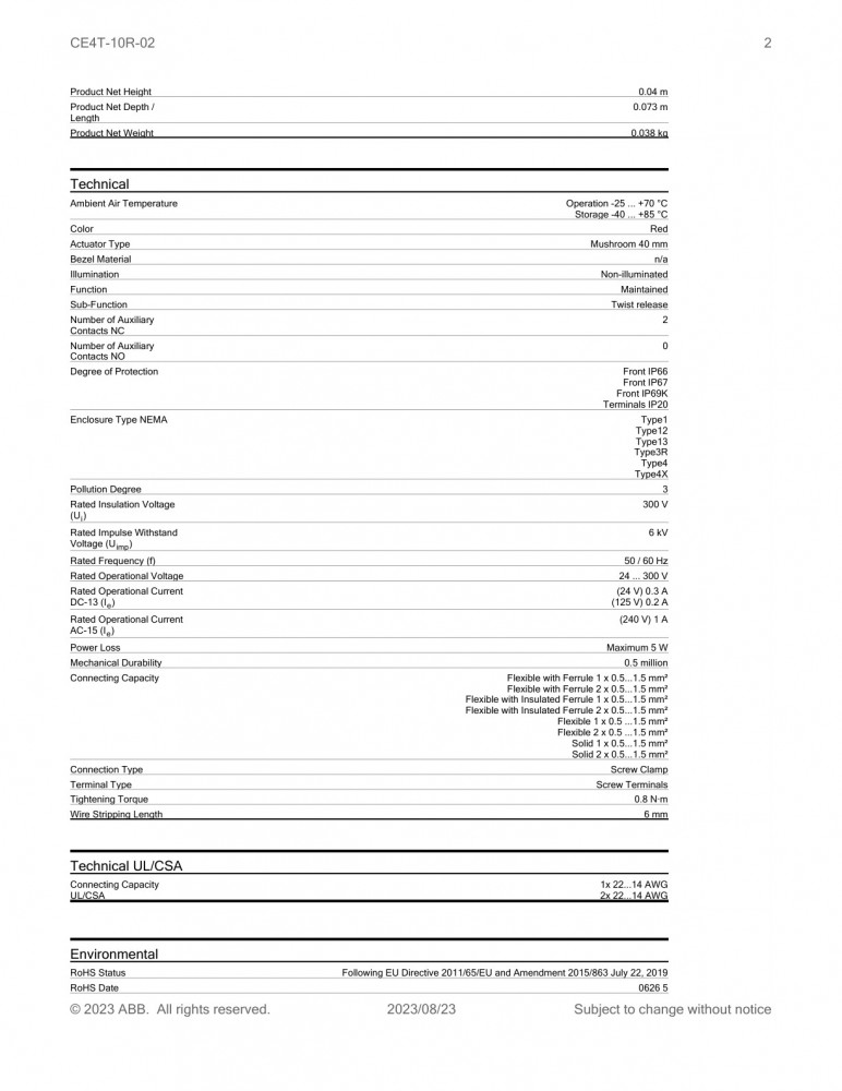 ABB CE4T-10R-02 technical document page 2
