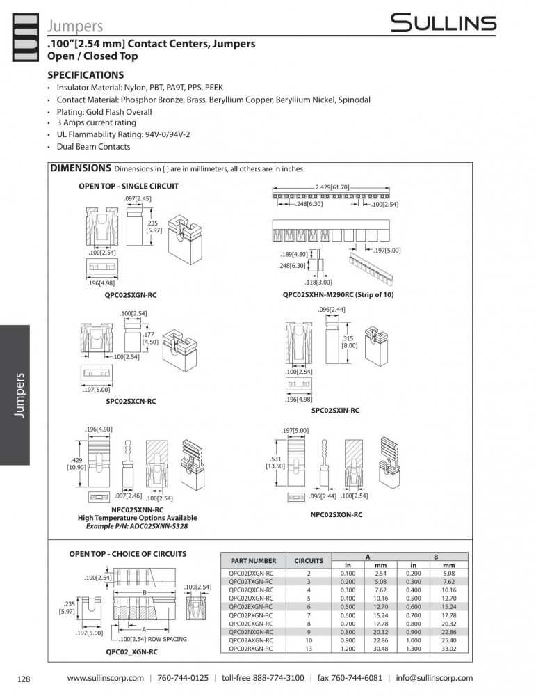 QPC02SXGN-RC product document page 1