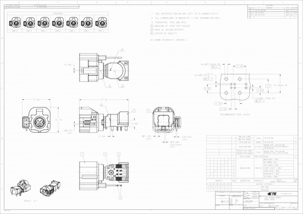 TE Connectivity 2315834-2 technical document preview