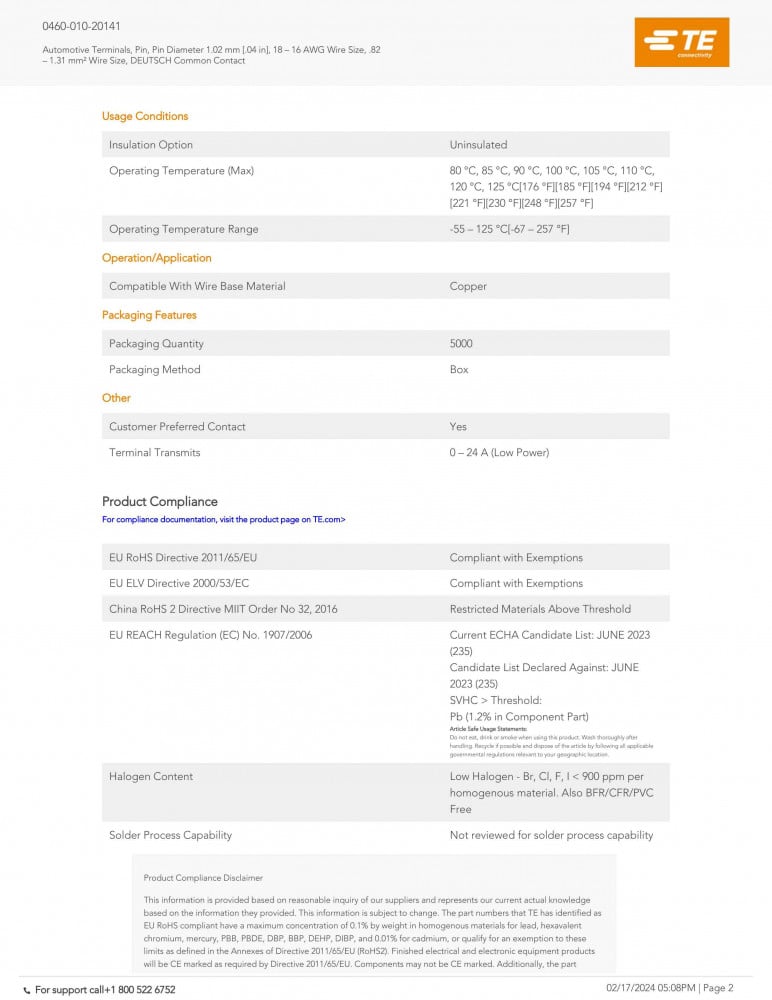 0460-010-20141 technical document page 2