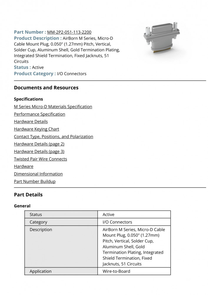 MM-2P2-051-113-2200 technical document page 1