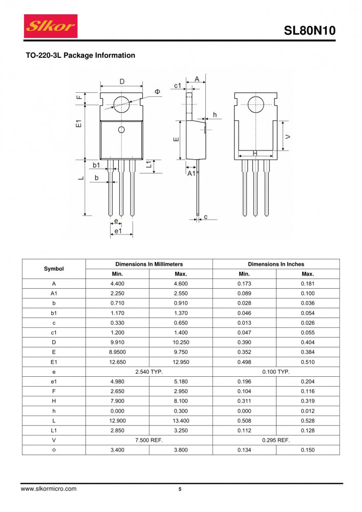 SL80N10 datasheet page 5