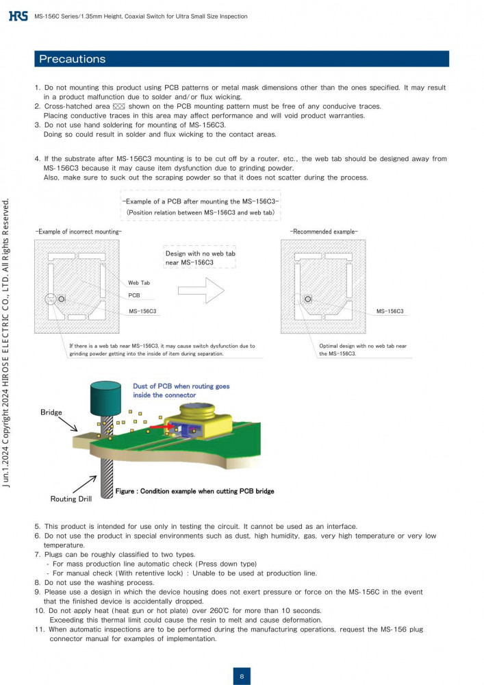 HRS MS-156C series datasheet page 8