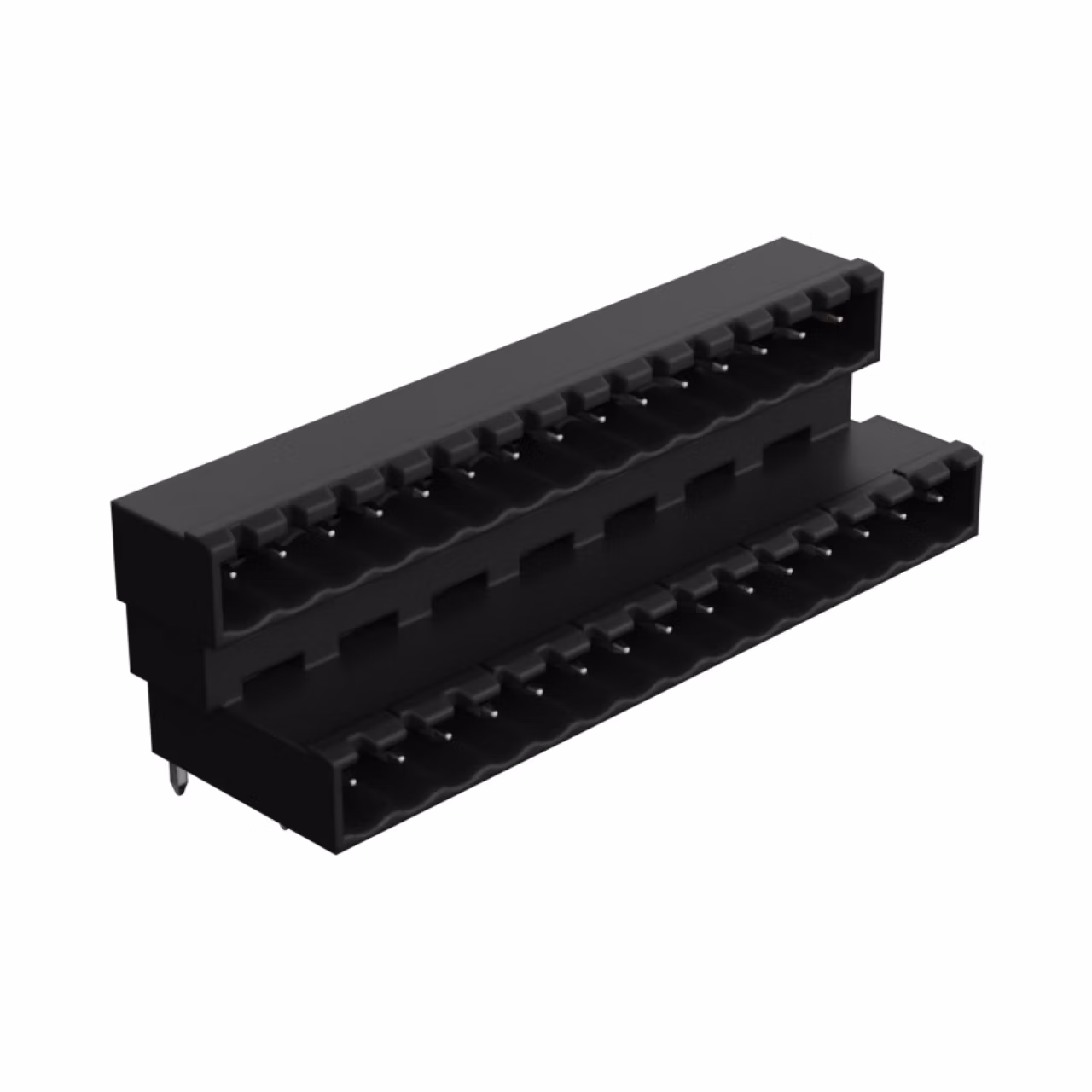 5.00mm Pitch Eurostyle Horizontal Dual Level PCB Header, Closed Ends, 30  Circuits for sale