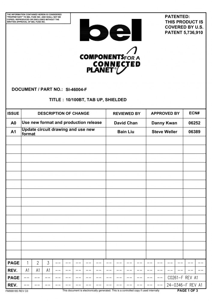SI-46004-F technical drawing page 1