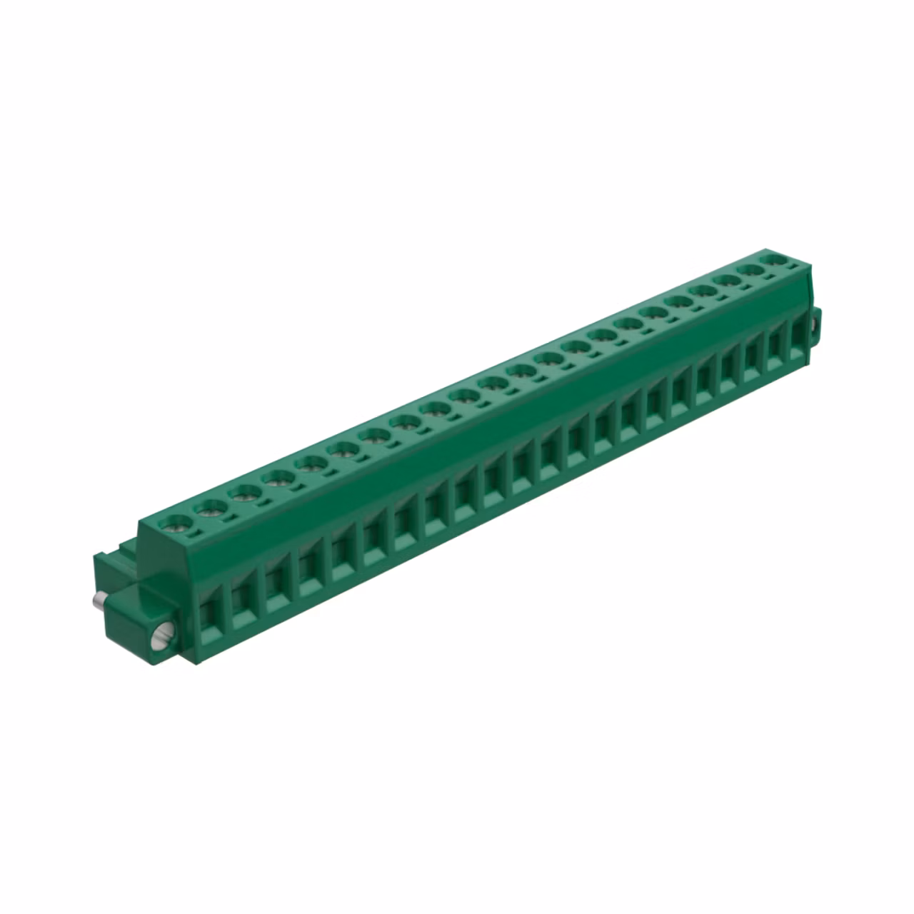 5.00mm Pitch Eurostyle Horizontal Plug, with Retention Screws and Reverse Imprinting, Green Housing, 22 Circuits for sale