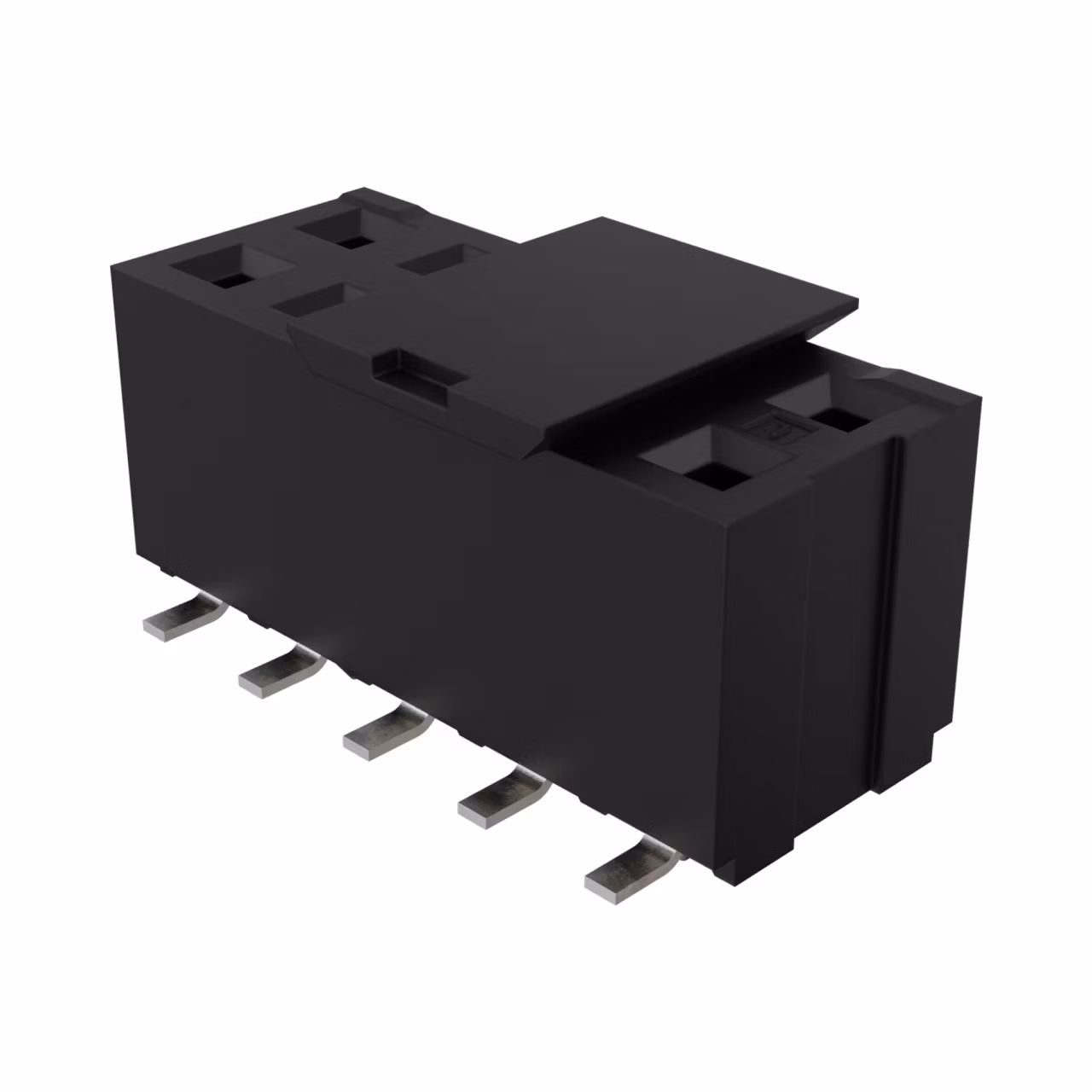 Milli-Grid Vertical Receptacle, 2.00mm Pitch, Dual Row, Surface Mount, Top/Bottom Entry, with Press-fit Plastic Pegs, with Cap, Tape and Reel, 0.38µm Gold (Au) Plating, 10 Circuits, Lead-Free for sale