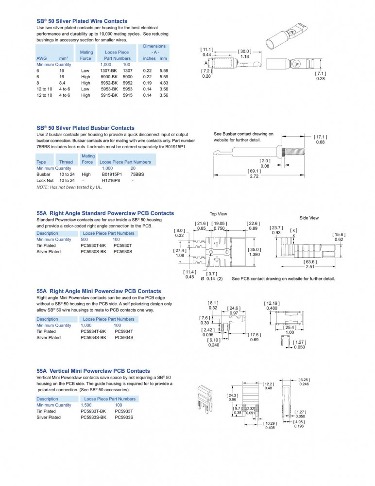 Anderson Power SB 50 datasheet page 2