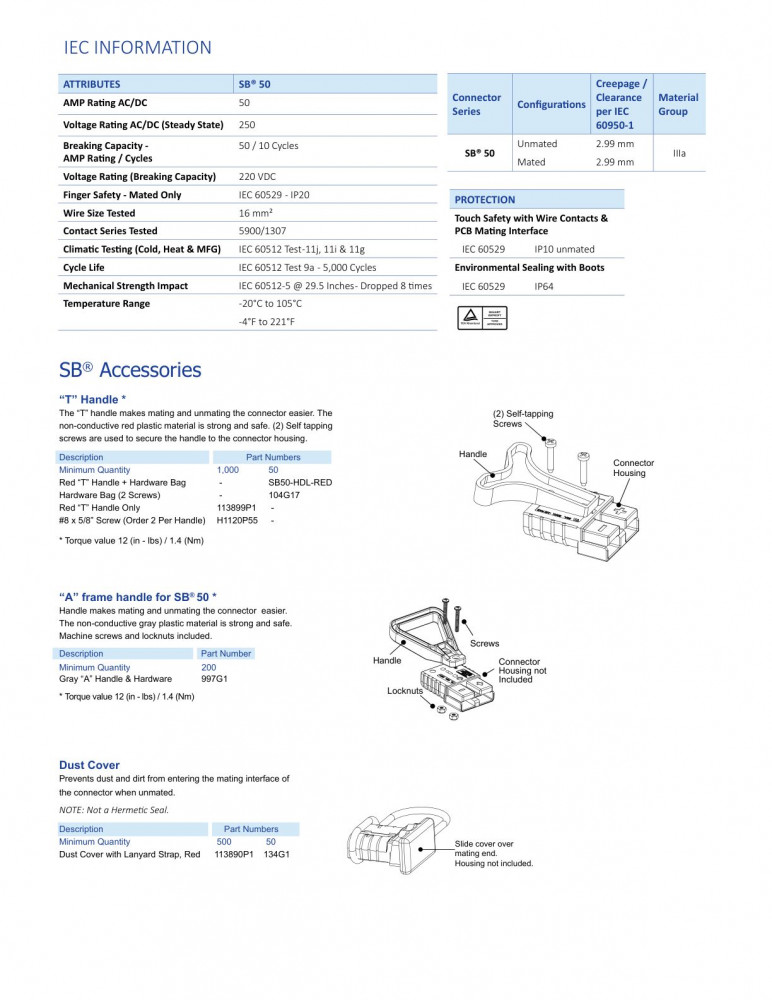 Anderson Power SB 50 datasheet page 5