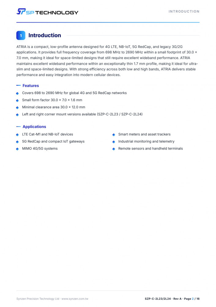 SZP-C-2L23 / 24 technical document page 2