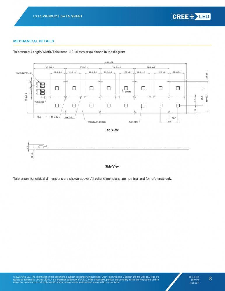 LS16 product datasheet page 8