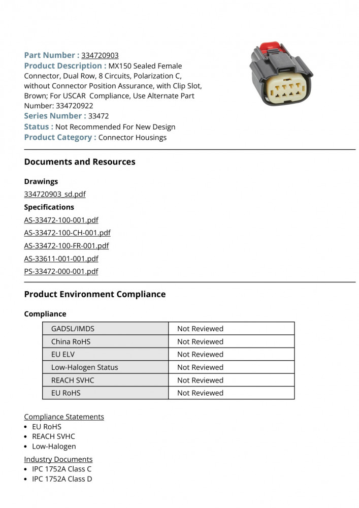 MOLEX 334720903 product document image 1