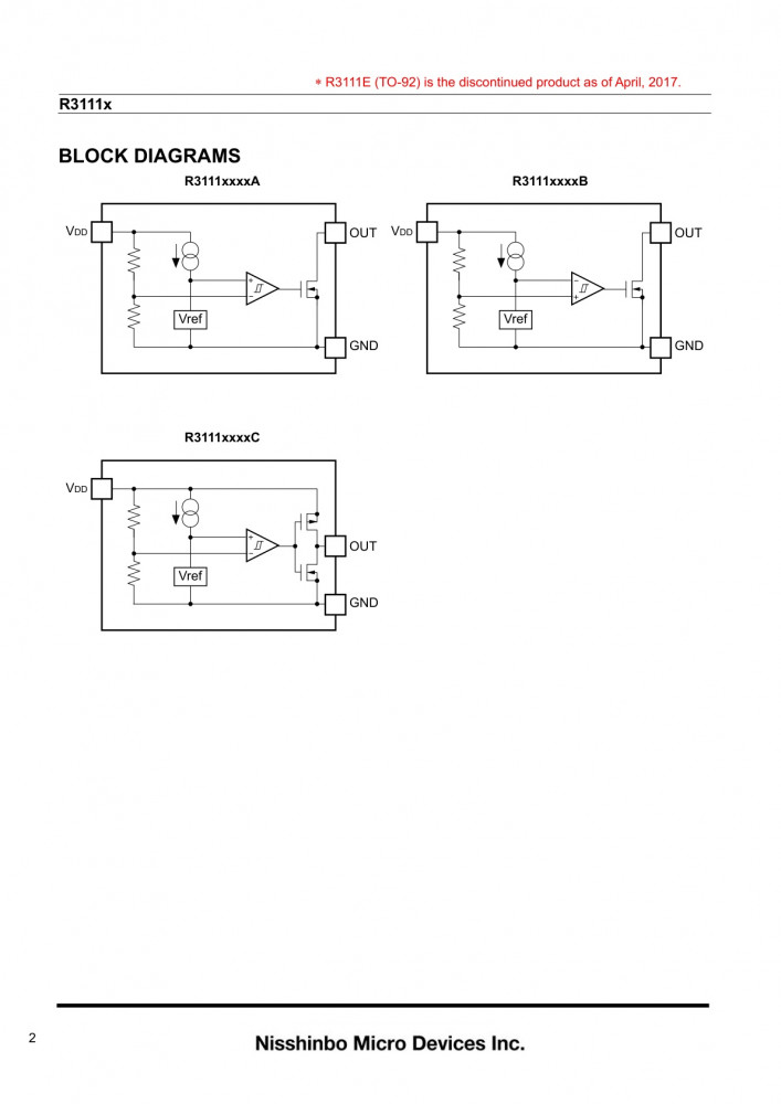R3111 datasheet page 2