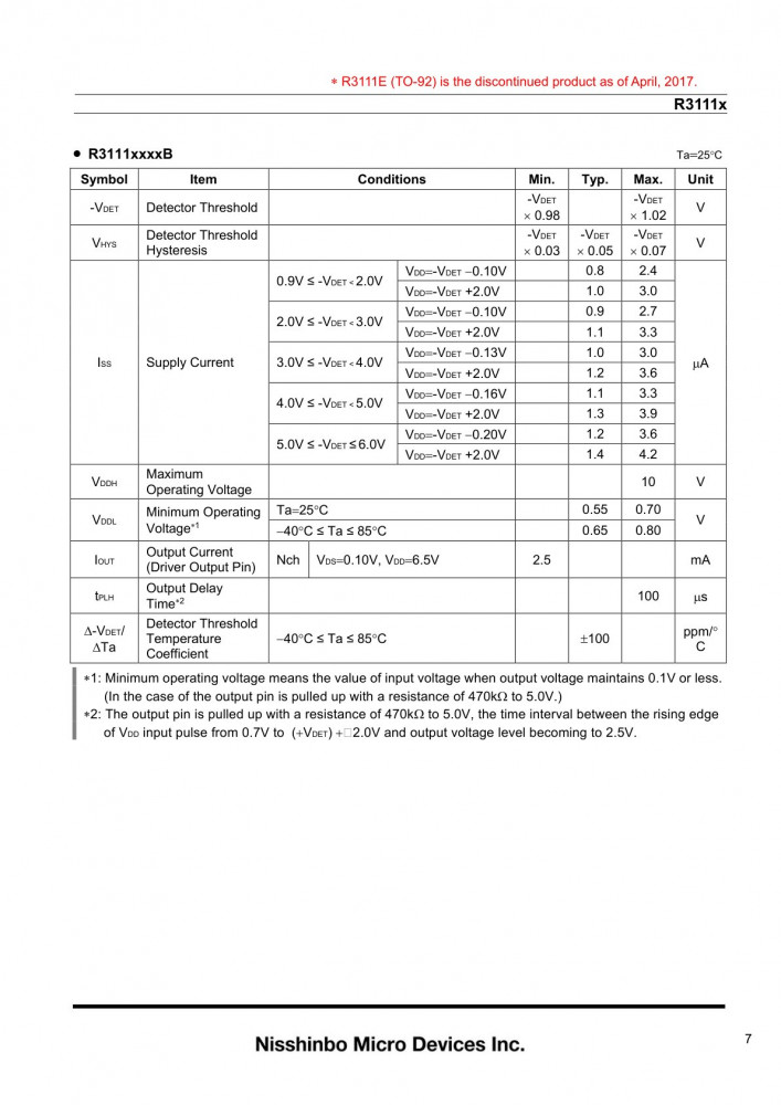 R3111 datasheet page 7
