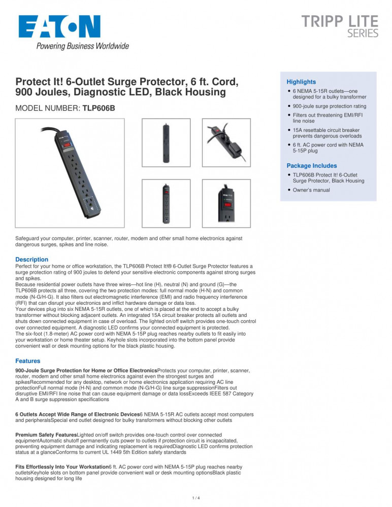TLP606B technical document page 1