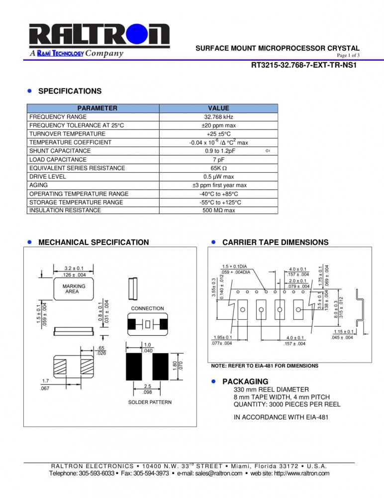 RT3215 technical document page 1