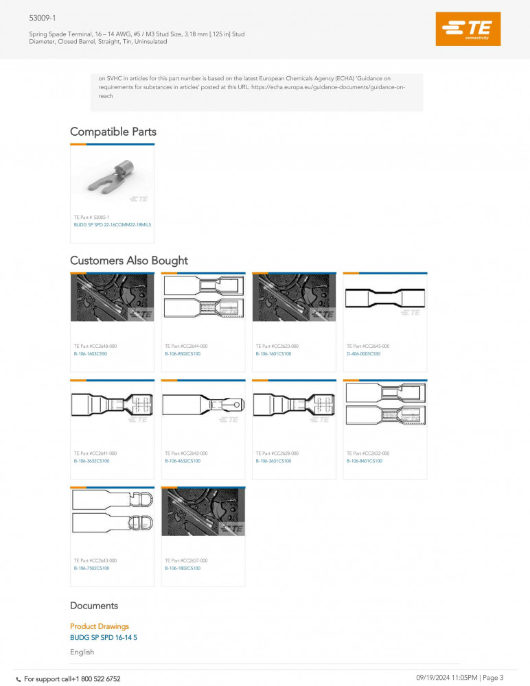 TE Connectivity 53009-1 technical document page 3