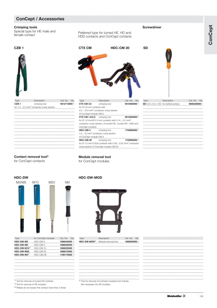 WEIDMULLER ConCept documentation page 10