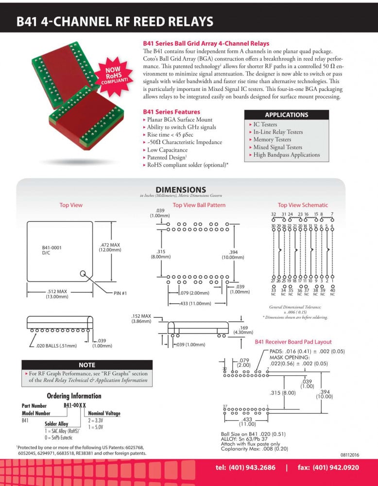 COTO B41-0001 technical document page 1