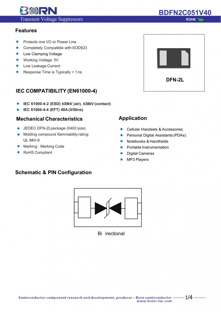 BDFN2C051V40 datasheet page 1