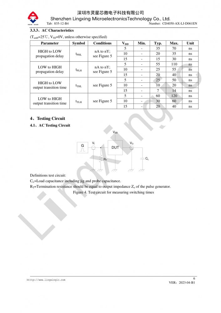 CD4050BM(LX) datasheet page 8